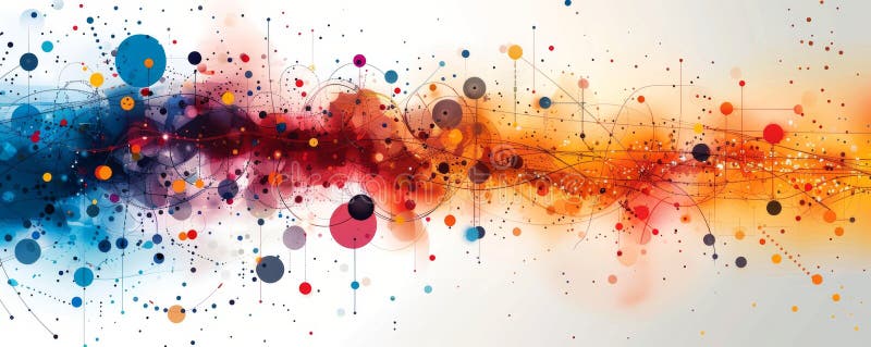 Vibrant Abstract Art with Colorful Particles and Dynamic Waves for ...