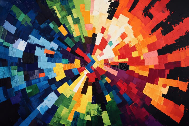 Vibrant Abstract Art with Dynamic Colorful Brushstrokes Stock ...