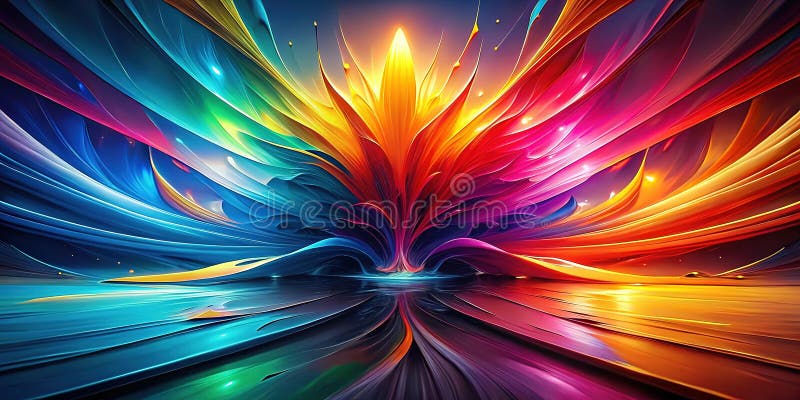 Vibrant Abstract Art a Dynamic Composition of Intense Colors Sharp ...