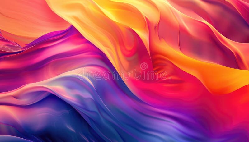 Vibrant Abstract Art with Energy, Fluidity, and Colorful Blend for an ...
