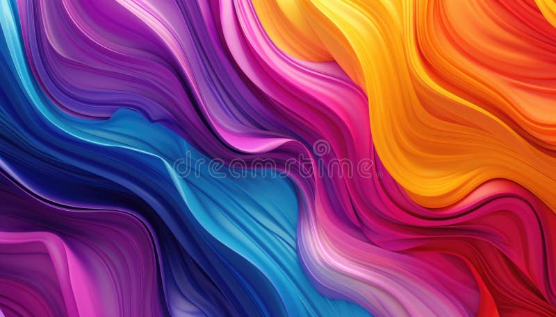 Vibrant Abstract Art with Energy, Fluidity, and Colorful Blend for an ...