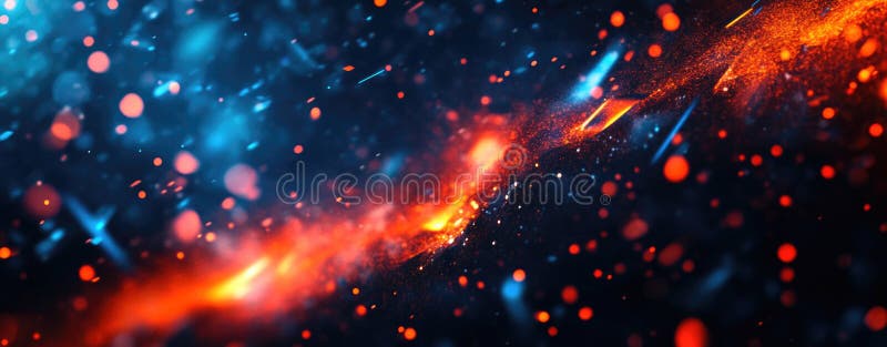 Vibrant Abstract Art with Glowing Sparks Stock Illustration ...