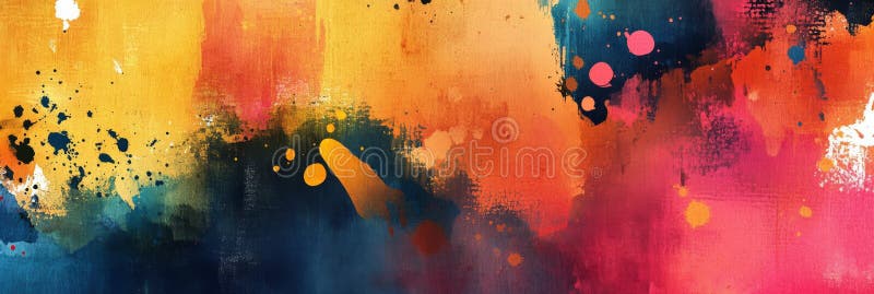 A Vibrant Abstract Art Piece with Ample Copy Space for Text and Visual ...