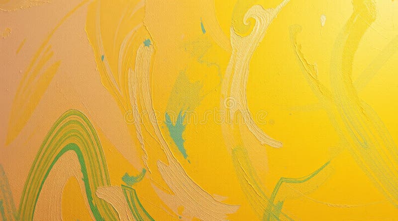 Vibrant Abstract Art with Swirling Yellow and Green Patterns and ...