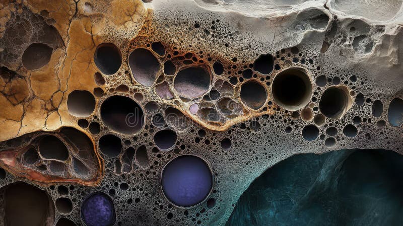 Vibrant Abstract Art with Textured Circular Patterns in Earthy Tones ...