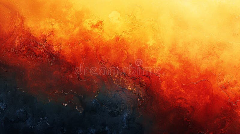 Vibrant Abstract Artwork Depicting Fiery Colors in a Dynamic Landscape ...