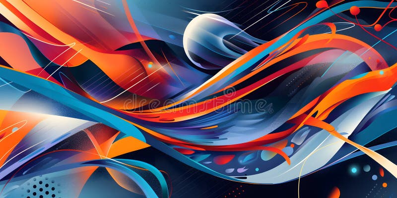 Dynamic Abstract Artwork with Vibrant Compositions and Expressive Color ...