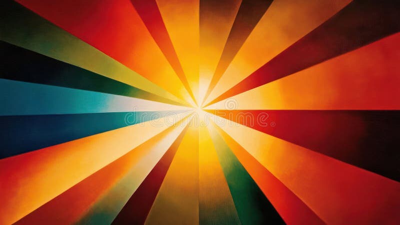 A Vibrant Abstract Artwork Featuring Radiating Colors from a Central ...