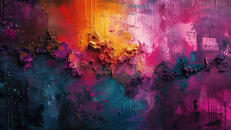 Vibrant Abstract Artwork Showcasing Dynamic Colors and Textured ...