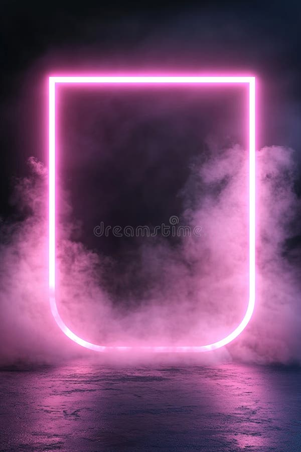 Vibrant Abstract Backdrop Featuring a Softly Glowing Pink Neon Light ...