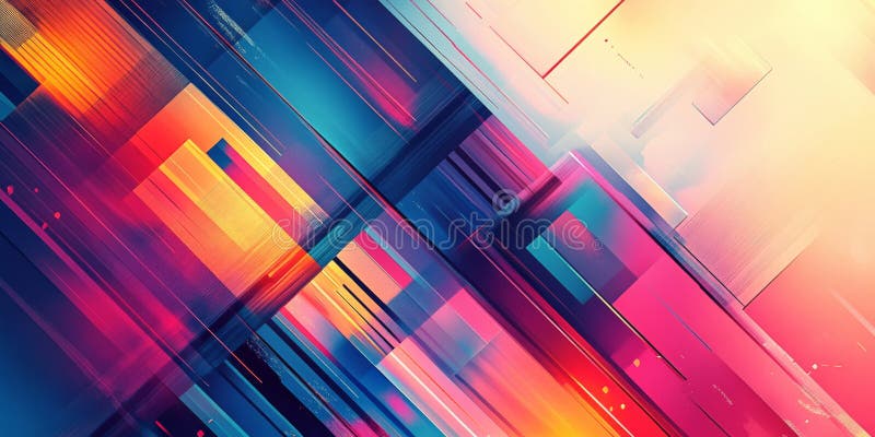A Vibrant Abstract Background with Bold Geometric Patterns in Striking ...