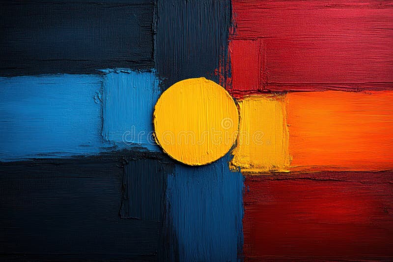 Vibrant Abstract Background with Bold Shapes and Textures, Evoking ...