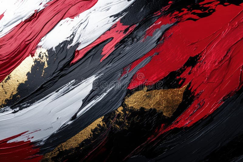 Vibrant Abstract Background with Bold Strokes of Red, Black, White, and ...