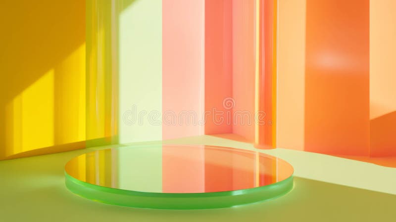Vibrant Abstract Background with Colorful Podium for Modern Display ...