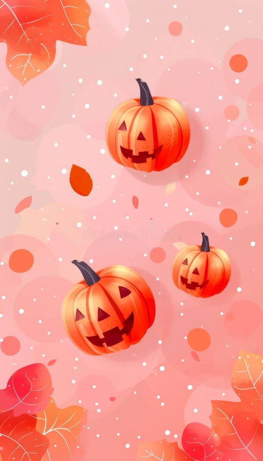 Vibrant Abstract Background with Colorful Pumpkin Patterns for Banners ...