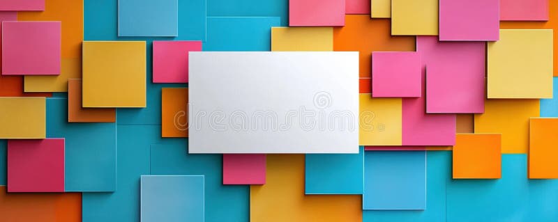 Colorful Abstract Background with Overlapping Square Shapes Stock Image ...