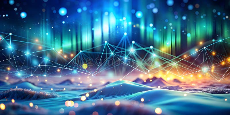 Vibrant Abstract Background with Digital Lines and Dots for Wallpaper ...