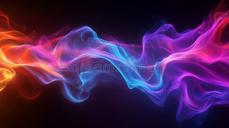 Vibrant Abstract Background with Dynamic Pulsating Waves of Color Stock ...
