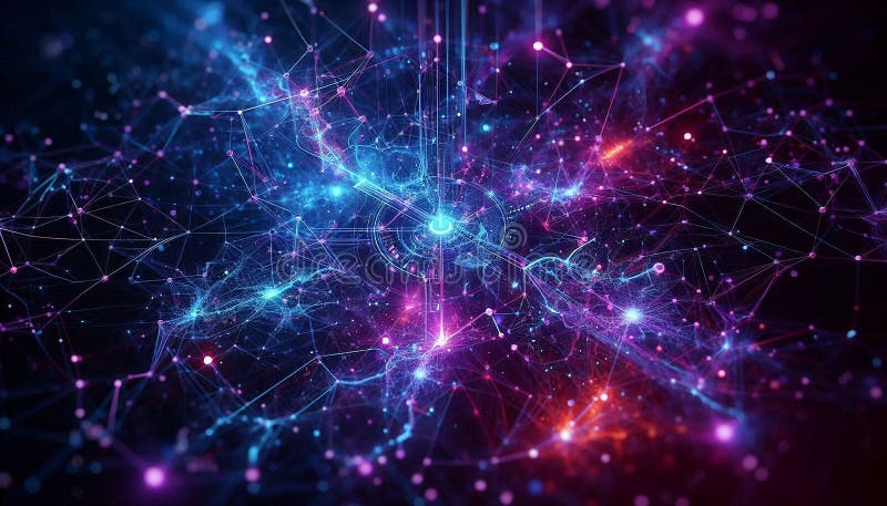 Vibrant Abstract Background with Electric Patterns Stock Illustration ...