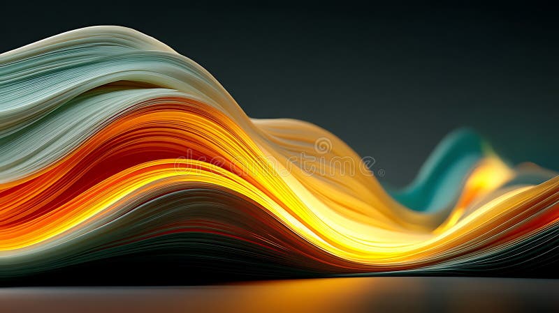 Abstract Wavy Gradient Background with Vibrant Yellow and Orange Colors ...