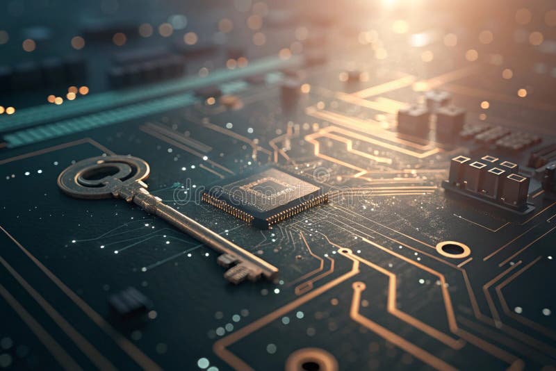 A Vibrant Abstract Background Featuring Blurred, Glowing Computer ...