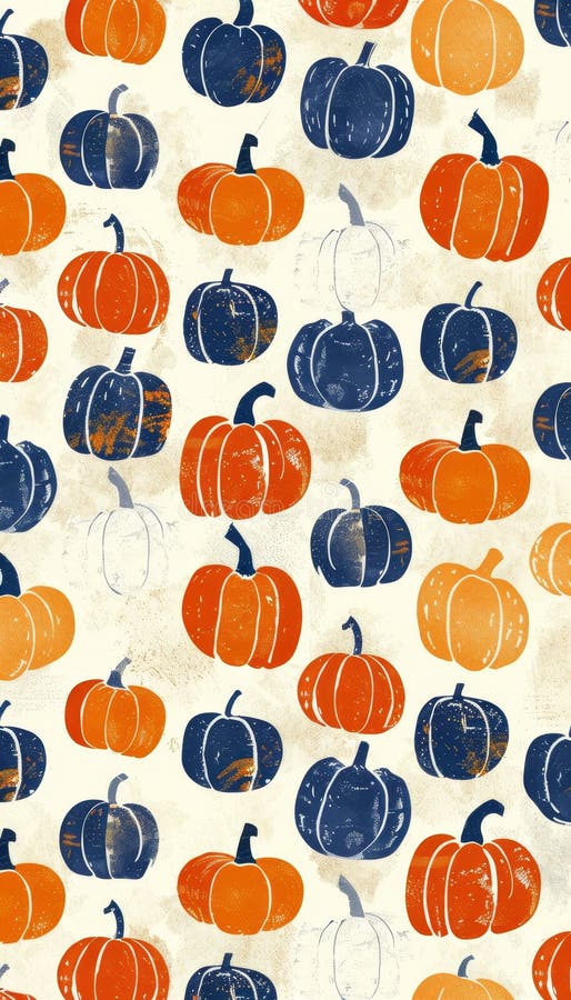 Vibrant Abstract Background Featuring Colorful Pumpkin Pattern in Flat ...