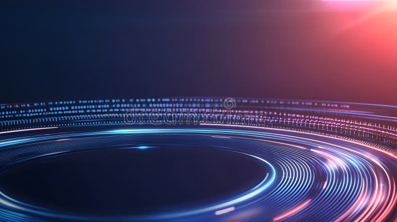 Vibrant Abstract Background Featuring Dynamic Curved Lines and Light Effects Suitable for News ...