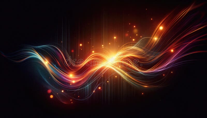 Abstract Light Wave Background, AI Generated Stock Illustration ...