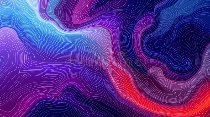 Abstract Colorful Contour Lines Background Design Stock Illustration ...