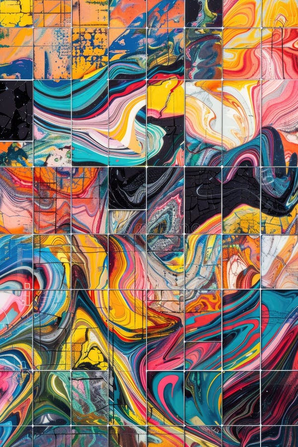 Vibrant Abstract Background Featuring Fusion of Colors and Patterns ...