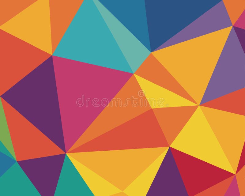 Abstract Colorful Geometric Triangle Polygon Pattern Design Stock ...