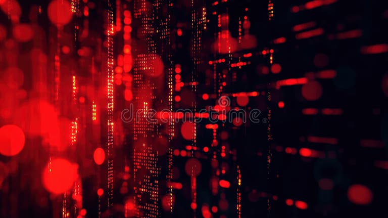 Vibrant Abstract Background Featuring Glowing Red Programming Codes and ...