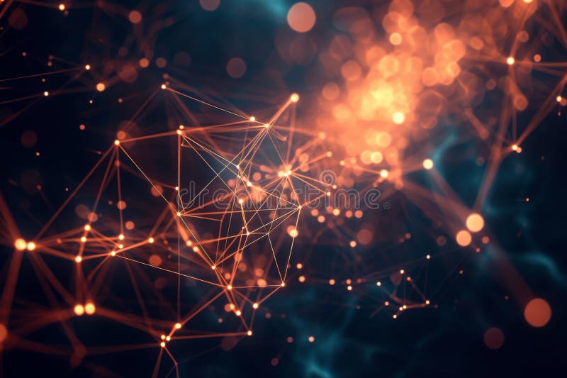 A Vibrant Abstract Background Featuring Intersecting Lines And Dots Creating A Dynamic Visual