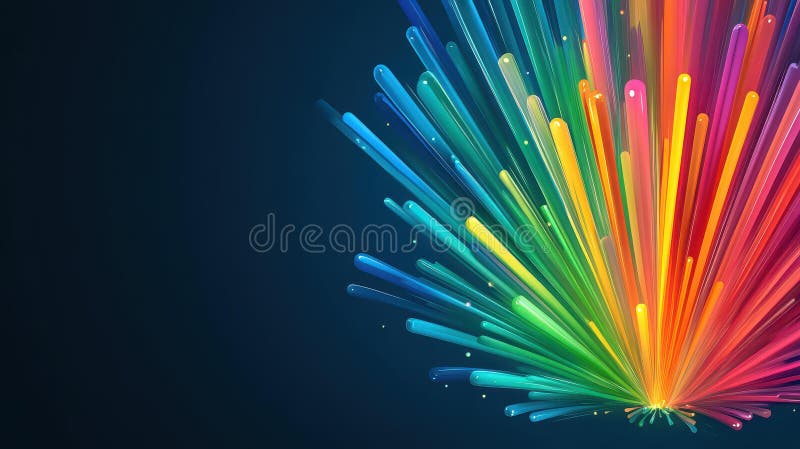 Vibrant Abstract Background Featuring a Spectrum of Colorful Rays ...