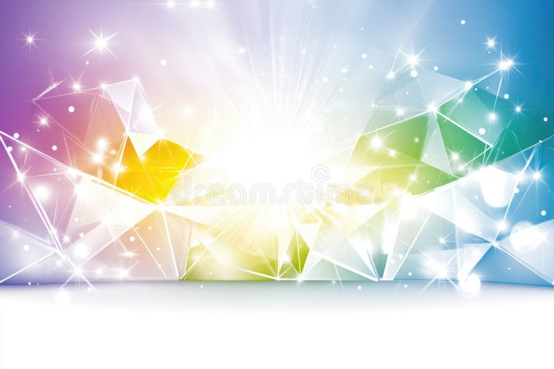 Vibrant Abstract Background with Geometric Shapes and Sparkling Light ...