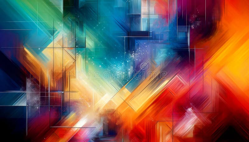 Vibrant Abstract Background with Geometric Shapes and Subtle Textures ...