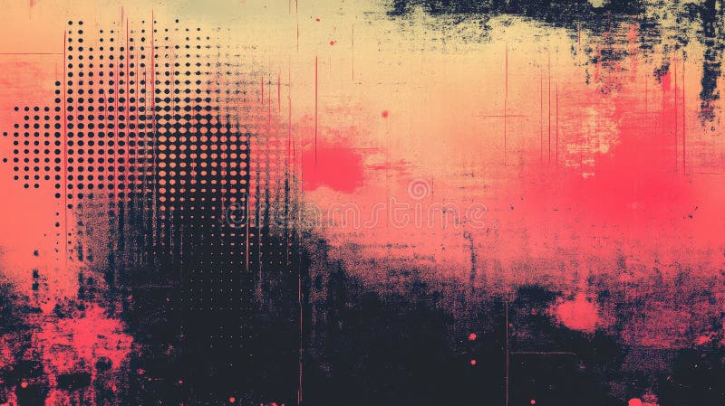 Abstract Grunge Halftone Texture Background. Stock Illustration ...