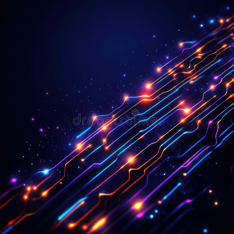 Vibrant Abstract Background with Lines and Light for Data Visualization ...