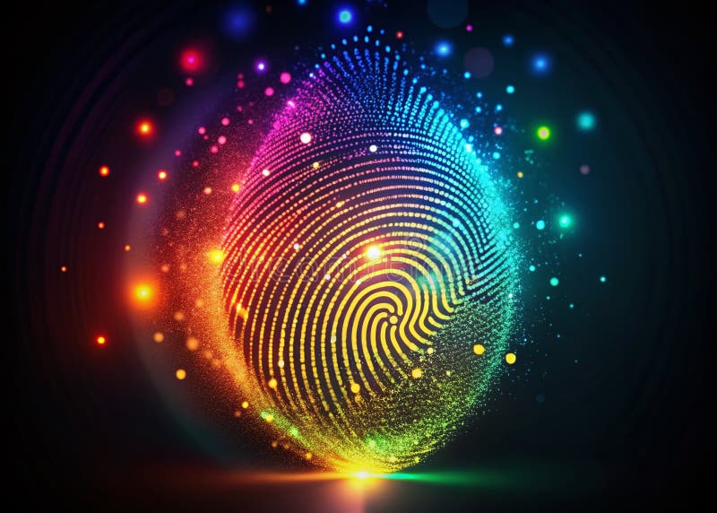 Vibrant Abstract Background Long Exposure Fingerprint Design with ...