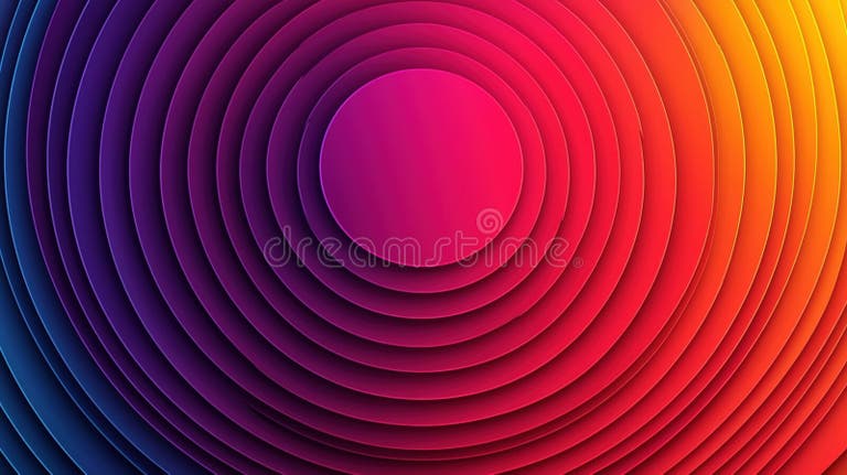 Vibrant Abstract Background with Multi-Colored Concentric Circles and ...