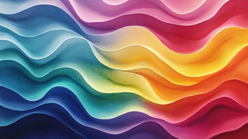 Vibrant Abstract Background with Rainbow Colored Waves in a Wavy ...