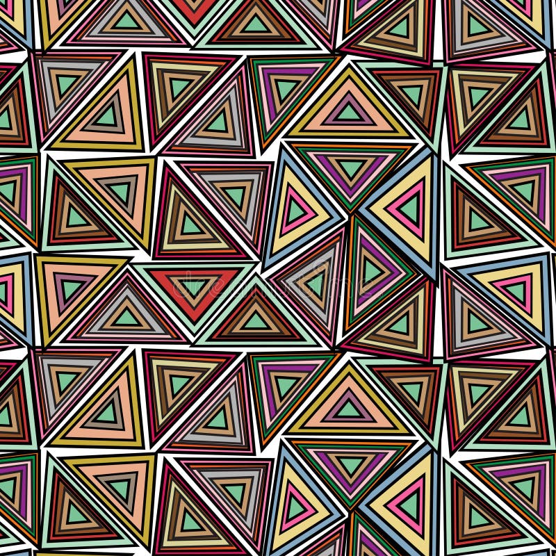 Vibrant Abstract Background,retro Style Triangle Pattern.vector ...