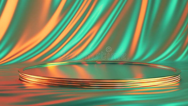 Vibrant Abstract Background with Rotating Platform for Design and ...