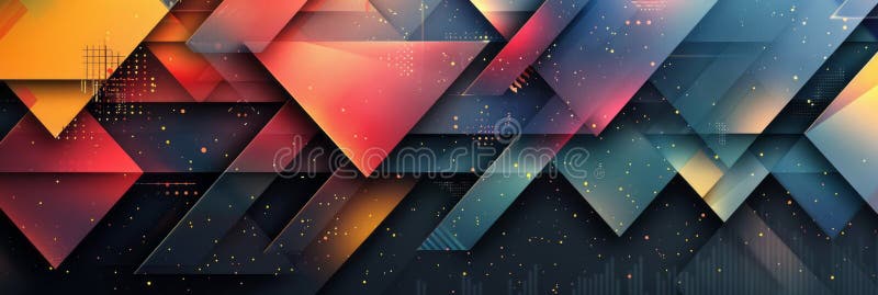Vibrant Abstract Background with Triangles Stock Illustration ...