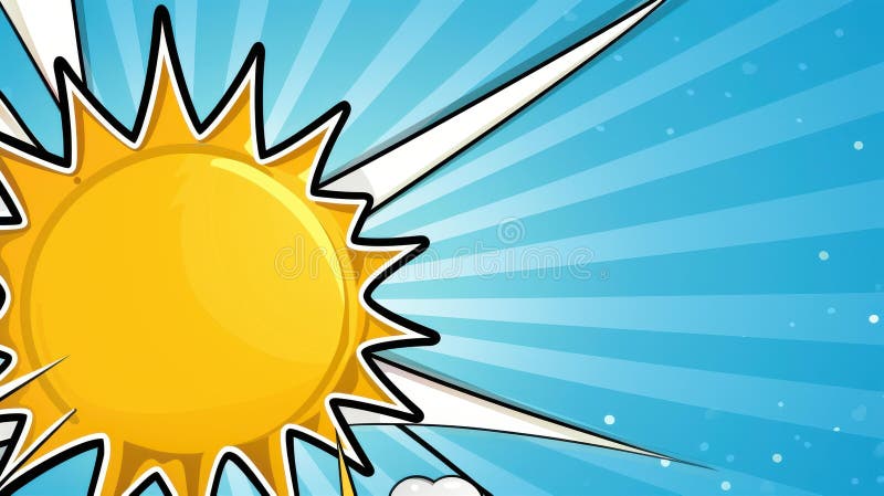 Vibrant Abstract Blue Background for Comic Content Stock Illustration ...