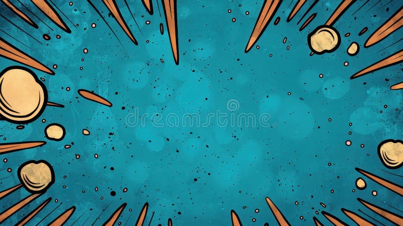 Vibrant Abstract Blue Background for Comic Content Stock Illustration ...