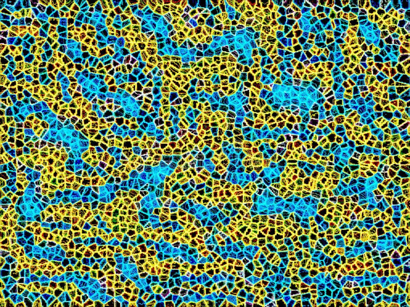 Vibrant Abstract Blue and Yellow Mosaic Pattern for Modern Digital Backgrounds Stock Image ...