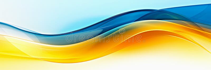 Vibrant Abstract Blue and Yellow Waves Stock Image - Image of motion ...