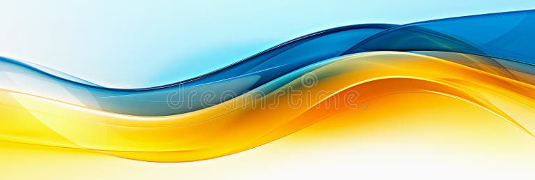 Vibrant Abstract Blue and Yellow Waves Stock Image - Image of motion ...
