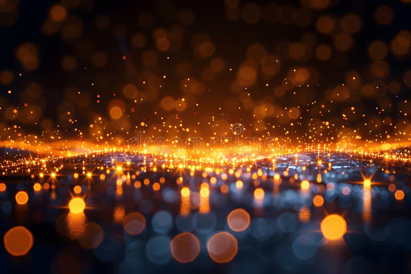 Abstract Bokeh Lights and Sparkling Orbs in a Dark Background for ...